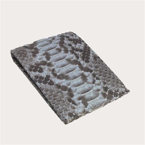 Genuine Python Bifold Wallet With Coin Purse Dusty Blue