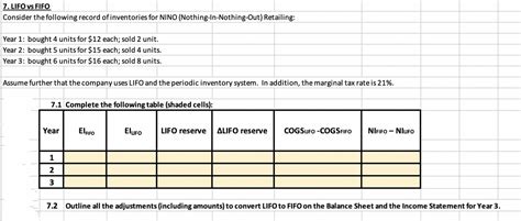 Answered 7 Lifo Vs Fifo Consider The Following Bartleby