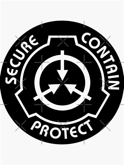 Secure Contain Protect SCP Foundation Emblem Sticker For Sale By Opalskystudio Redbubble