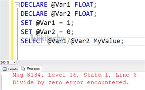 error 8134 divide by zero error encountered by microsoft award mvp