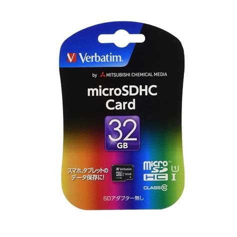 【楽天市場】三菱化学メディア Verbatim Sdmicrosdカード Mhcn32gjvz2 Micro Sdhc Card 32gb
