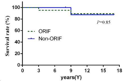 Kaplan Meier Survival Curves At A Mean 11 5 Years For All Patients Who Download Scientific