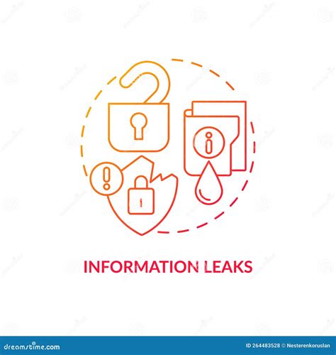 Information Leaks Red Gradient Concept Icon Stock Vector Illustration Of Confidential