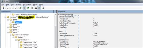 internet explorer 11 使用uiautomation无法识别ie11 saveas框架通知栏子项 thinbug