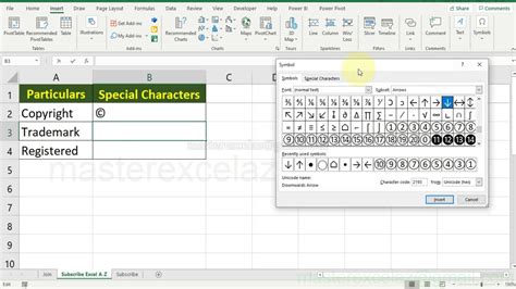 How To Insert Symbols And Special Characters In Excel Easy