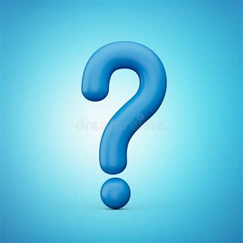 3d Realistic Blue Question Mark 3d Illustration Stock Illustration Illustration Of Graphic