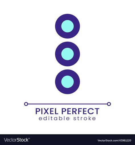 Ellipsis Menu Pixel Perfect Rgb Color Ui Icon Vector Image