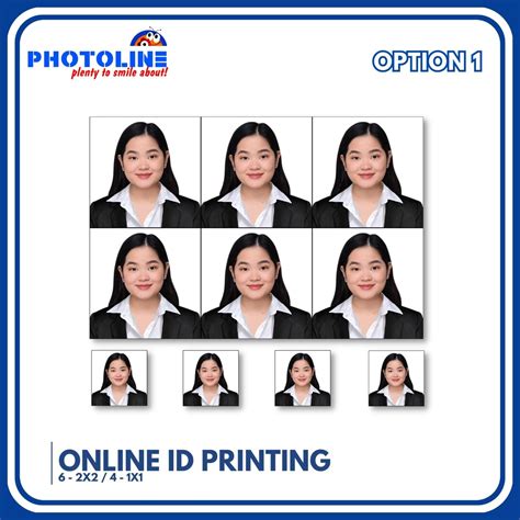 Option 1 Id Package 6pcs 2″x2″ And 4pcs 1″x1″ With Softcopy