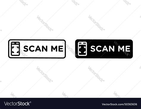 Scan Me Icon Set Qr Code And Digital Arrow Symbol Vector Image