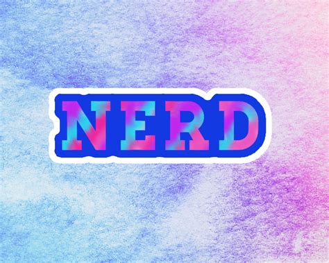 Nerd Sticker Etsy