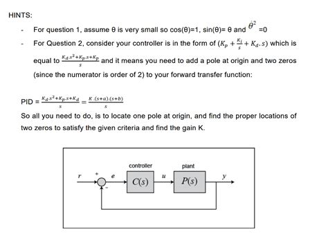 Solved An Inverted Pendulum System Is Shown In Figure 1 It