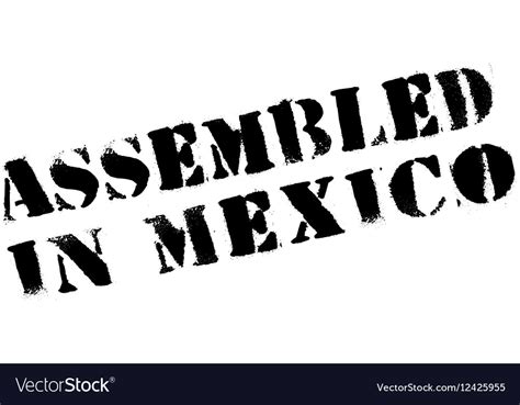 Assembled In Mexico Rubber Stamp Royalty Free Vector Image