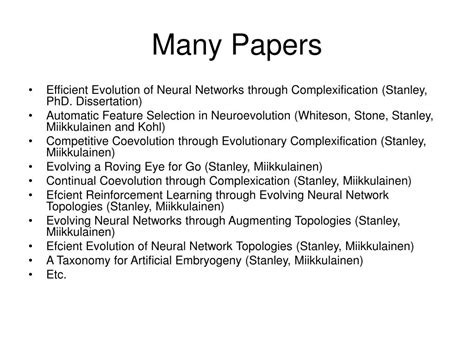 Ppt Neuroevolution Of Augmenting Topologies Neat Powerpoint