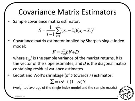 Ppt Covariance Estimation For Markowitz Portfolio Optimization