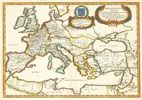 Ancient Map Of Europe 1660 Printsxxl