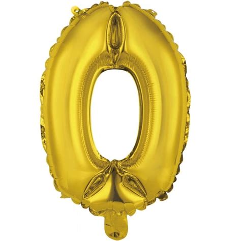 Globo Número 0 Dorado Mini 35cm Artículos Para Fiestas Envío 24h