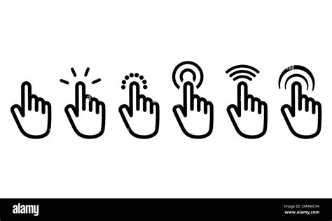 vector cursors icons click set stock vector image and art alamy