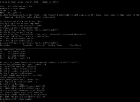 S32r45 M7 Bootloader Downloads U Boot Image From Flash And Activates