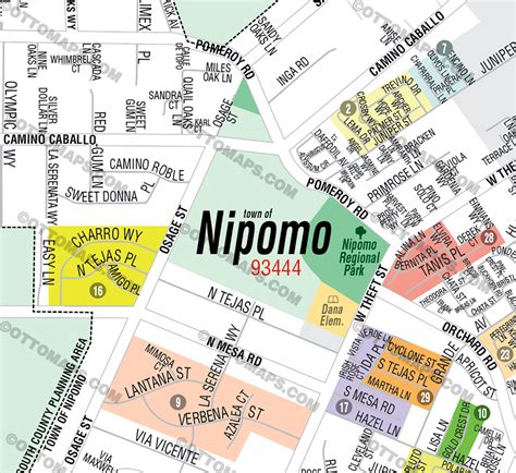 Nipomo Map San Luis Obispo County Ca Files Pdf And Ai Editable Otto Maps