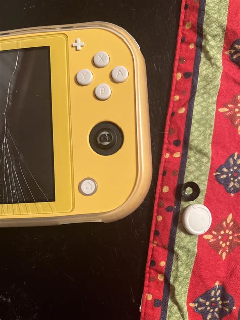Nintendo Switch Lite Right Joystick Broke Screen Cracked Too But Still Functional So Not My