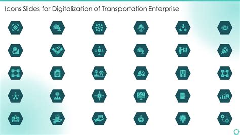 Icons Slides For Digitalization Of Transportation Enterprise Themes Pdf