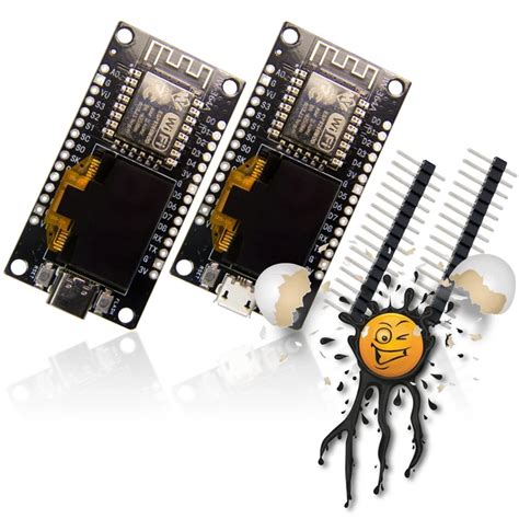 Nodemcu Esp8266 Esp 12f 0 96 Ssd1306 I2c 2 Color Display Linux Win Os X Board Eur 9 91