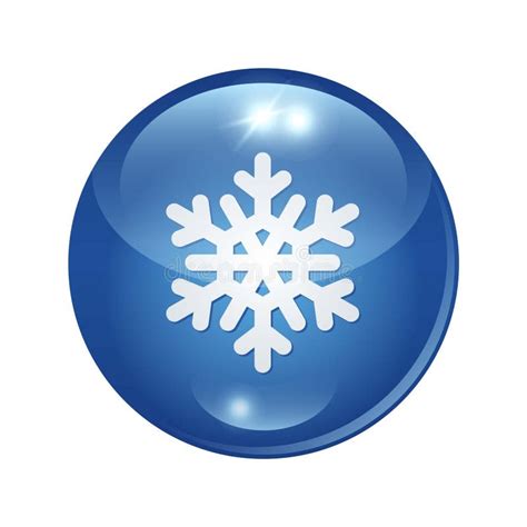 Blue Glossy Ball With Snowflake Bubble For Christmas Tree Stock Illustration Illustration Of