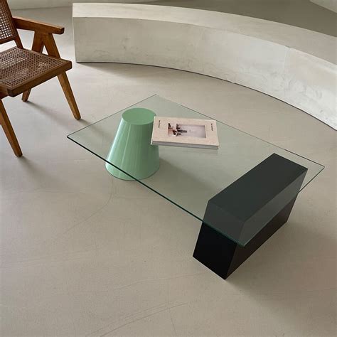 Concret B Side Table 콘크리트 B 사이드 유리 테이블 감도 깊은 취향 셀렉트샵 29cm