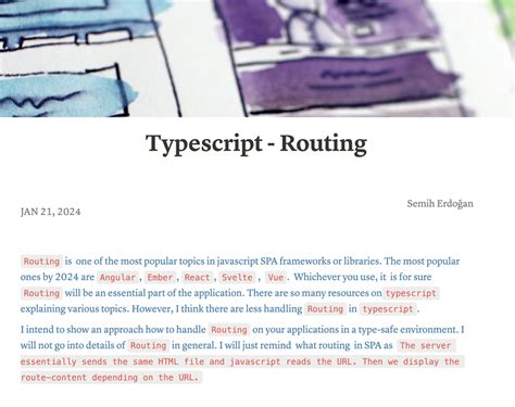 I Created An Article About Handling Router In Typescript