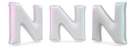 대문자 N 대문자 배경에 풍선 흰색 풍선입니다 3d 3차원 형태에 대한 스톡 사진 및 기타 이미지 3차원 형태 개체 그룹 공기 주입 Istock
