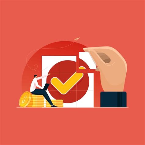 목표 달성 및 비즈니스 성공 작업 완료 기업 규제 및 준수 프리미엄 벡터