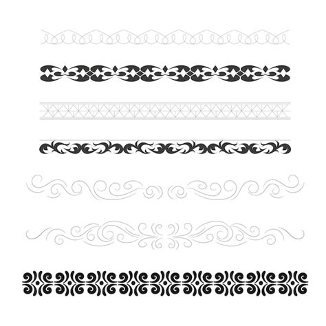 Collection Of Decorative Rustic Floral Line Divider For Page Layout