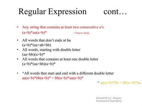 Regular Expression Examplespptx Regular Expression Examplespptx