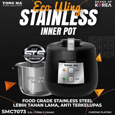 Jual Yong Ma Rice Cooker Magic Com Stainless 2 Liter Smc 7073 Smc7073 Kota Surabaya Home