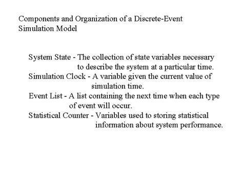 Chapter 2 Fundamental Simulation Concepts Discreteevent Simulation Model