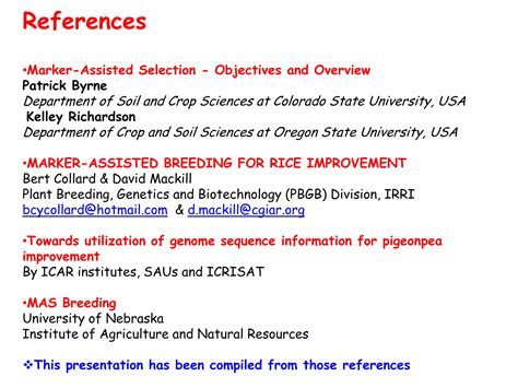 Marker Assisted Selection Pdf
