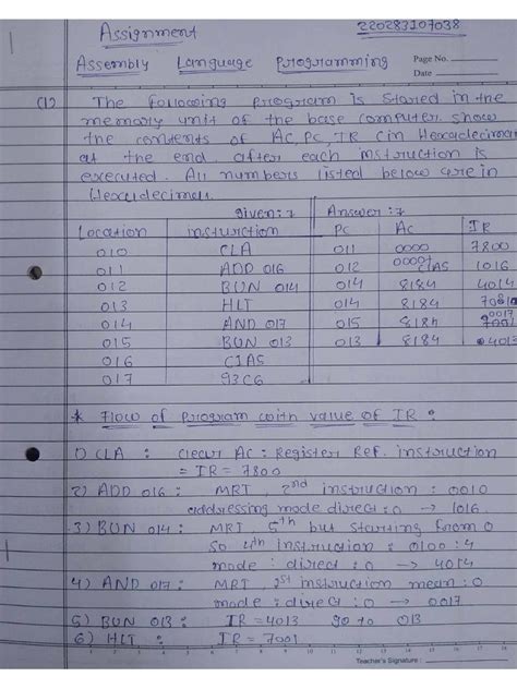 assembly language prgramming ch3 de hand written assignment pdf