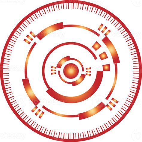 Christmas Festival Tech Circle Signal Interface Futuristic Technology Icon Element Abstract