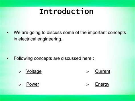 PPT VOLTAGE CURRENT POWER AND ENERGY PowerPoint Presentation Free Download ID