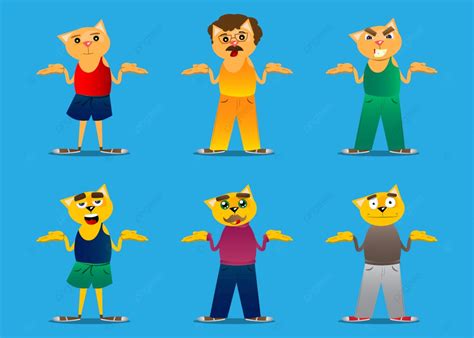 Funny Cartoon Cat Shrugs Shoulders Expressing Don T Know Gesture