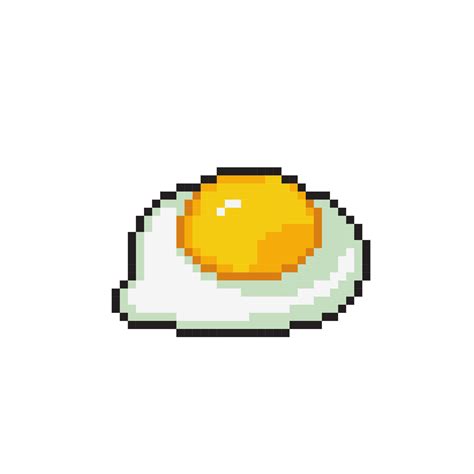 Fried Egg In Pixel Art Style 22148731 Vector Art At Vecteezy