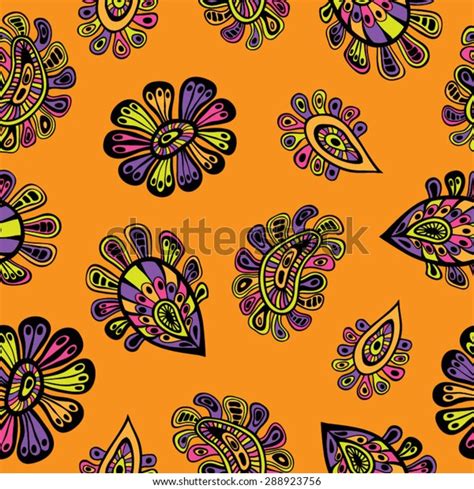 Orange African Pattern Stock Vector Royalty Free 288923756 Shutterstock