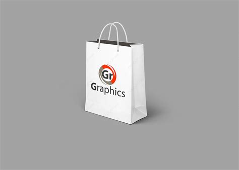 白色时尚硬质手提袋效果图模板psd样机