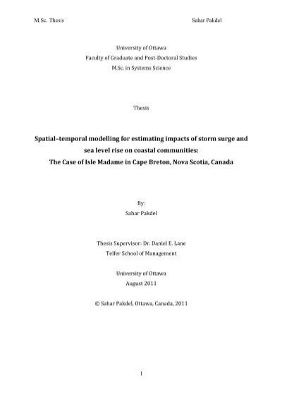 Spatial Temporal Modelling For Estimating Impacts Of Storm Surge