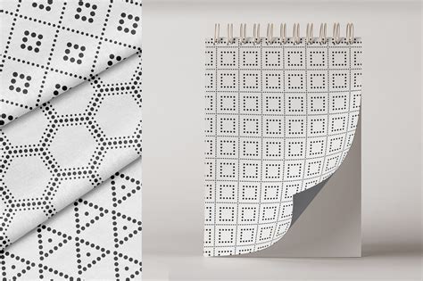 Seamless Dotted Geometric Vector Patterns