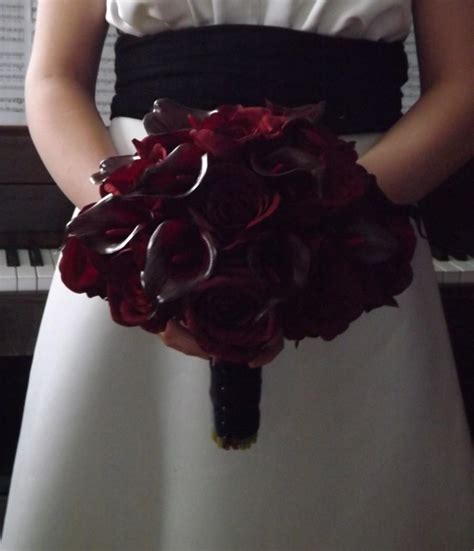 Black Magic Roses Wedding Bouquet