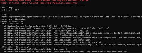 Tab Completion For `env` · Issue 3302 · Powershellpsreadline · Github