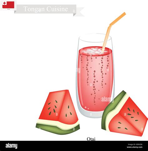 Tongan Cuisine Watermelon Otai Or Traditional Drink Made From