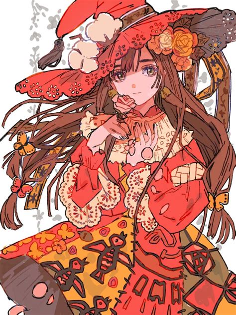 Buchi Qooo003 Original Highres 1girl Animal Print Bird Print