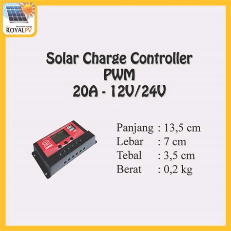 Promo Solar Charge Controller PWM 20A Solar Charger 12V 24V Diskon 17 Di Seller Sentral Beli